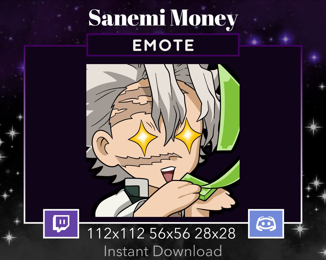 Demon Anime Sanemi Money, Donation, Shocked Rage Pack Bundle Emote ...