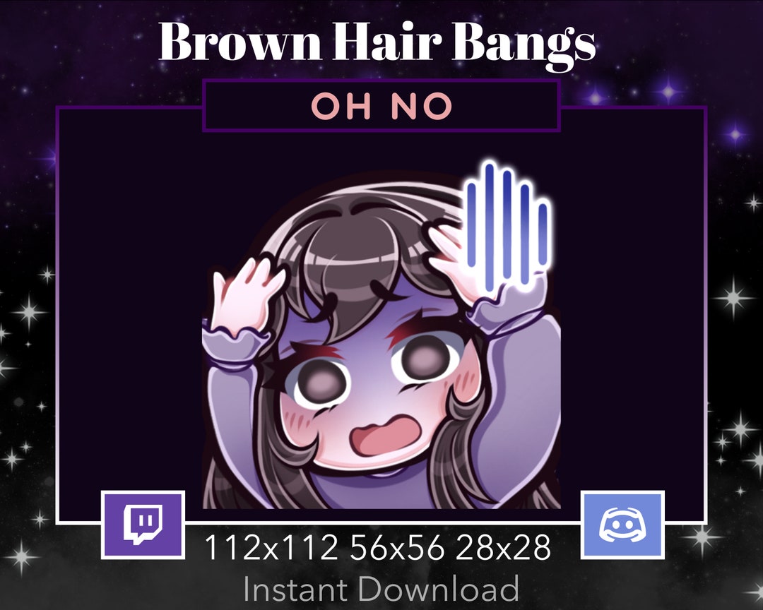 Chibi Girl Oh No Emote, Twitch, Discord, Stream, Brown Hair, Brown Eyes ...