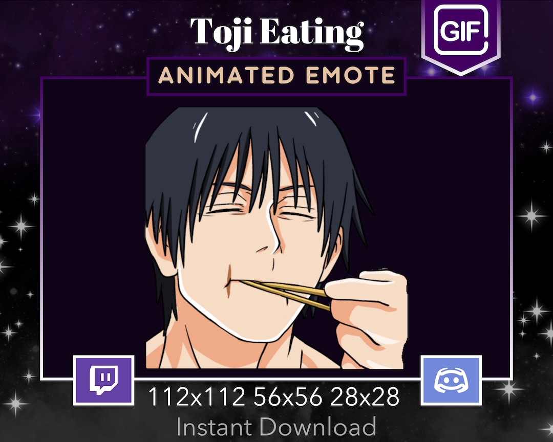 Animated Toji Eating Emote for Twitch, Discord. Anime, Manga, JJK ...