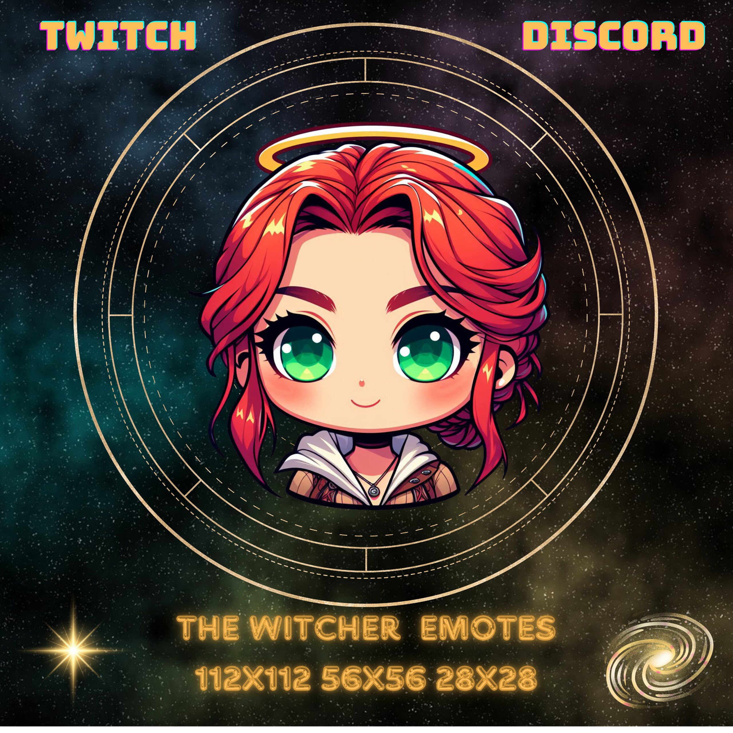 The Witcher Triss Halo, Angel, Wings. EMOTE, EMOTES for Twitch, Discord ...