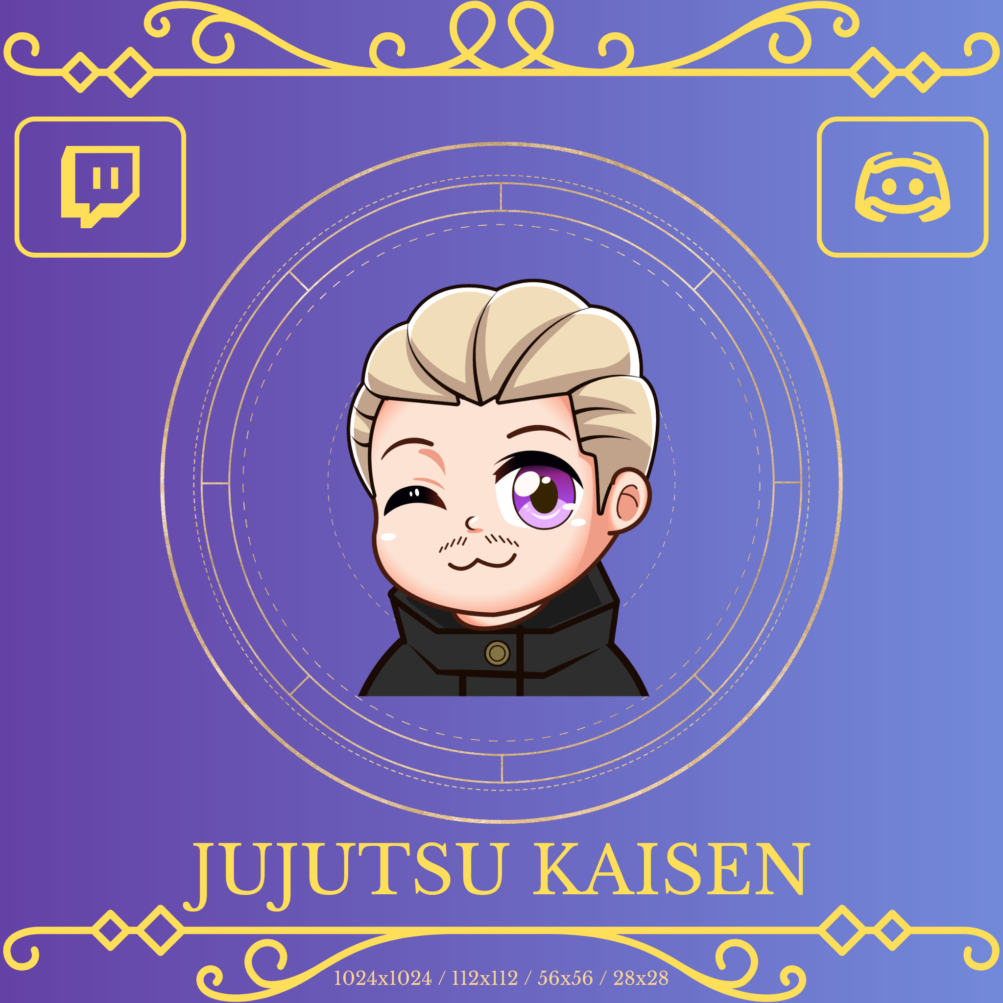 Jujutsu Kaisen Hakari, Wink, Flirty . Manga, Anime, Emote, Twitch ...