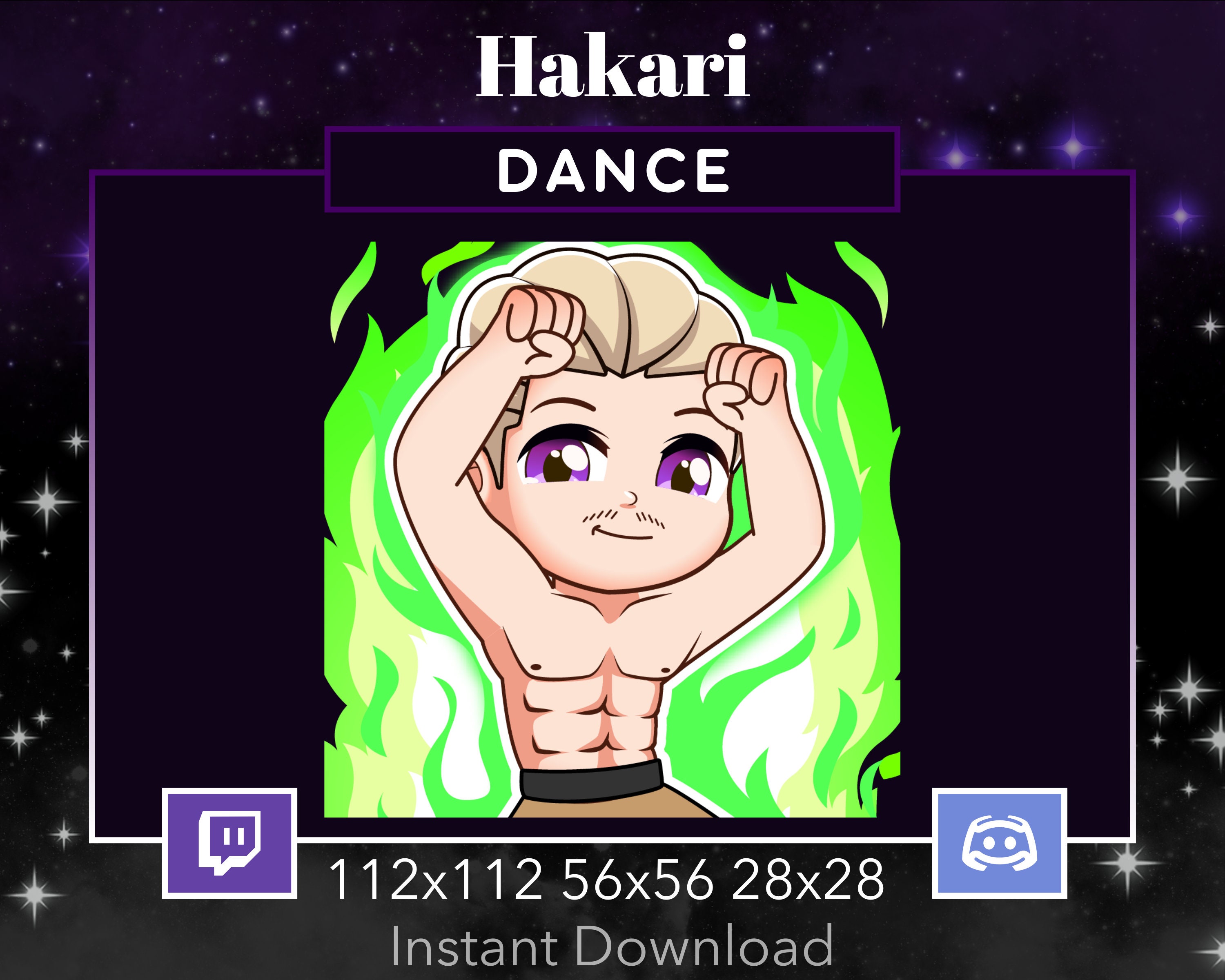 Jujutsu Kaisen Hakari Dance. Emote, Twitch, Discord, Stream, Printable ...