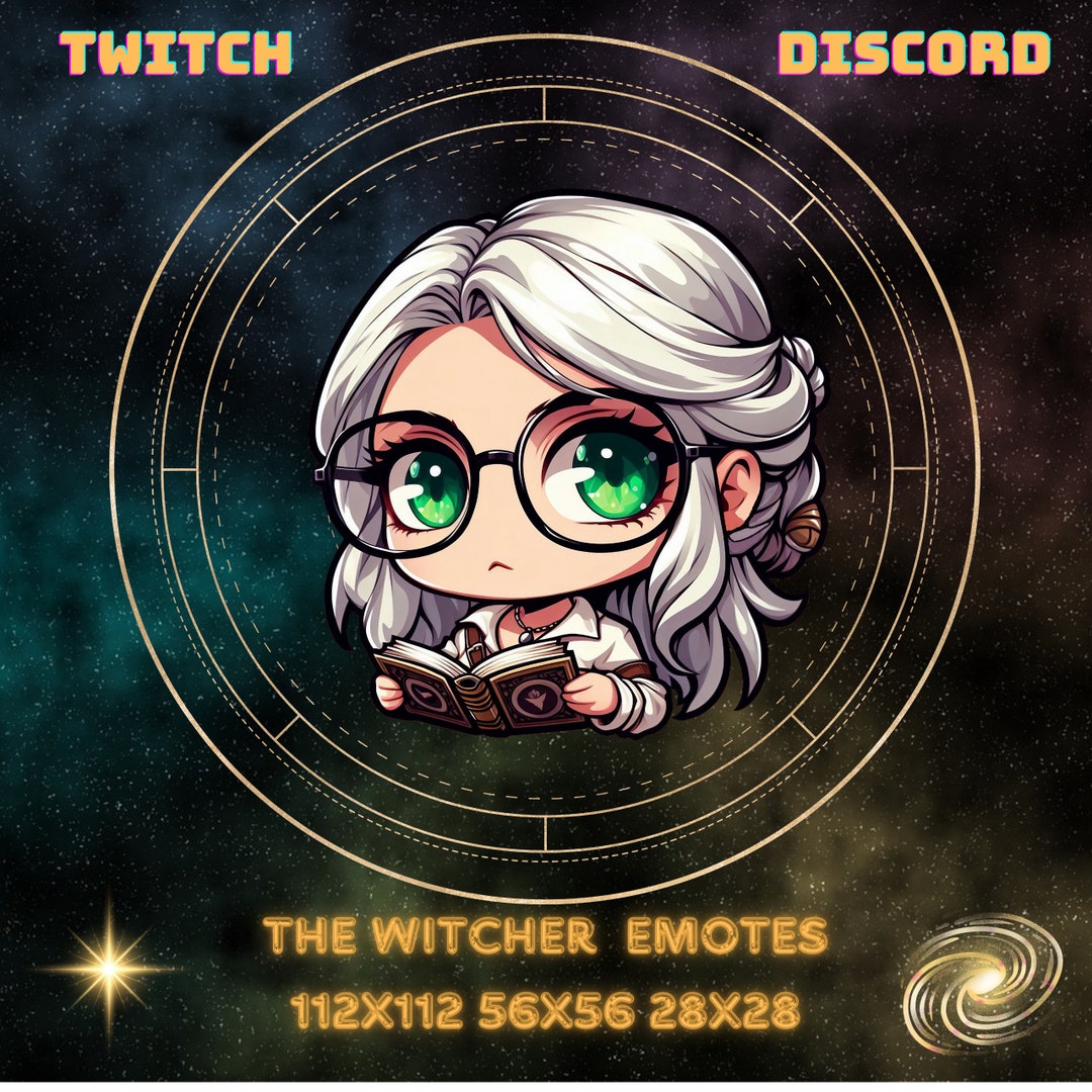 The Witcher Ciri Nerd, Nerdge, Geek. EMOTE, EMOTES for Twitch, Discord ...