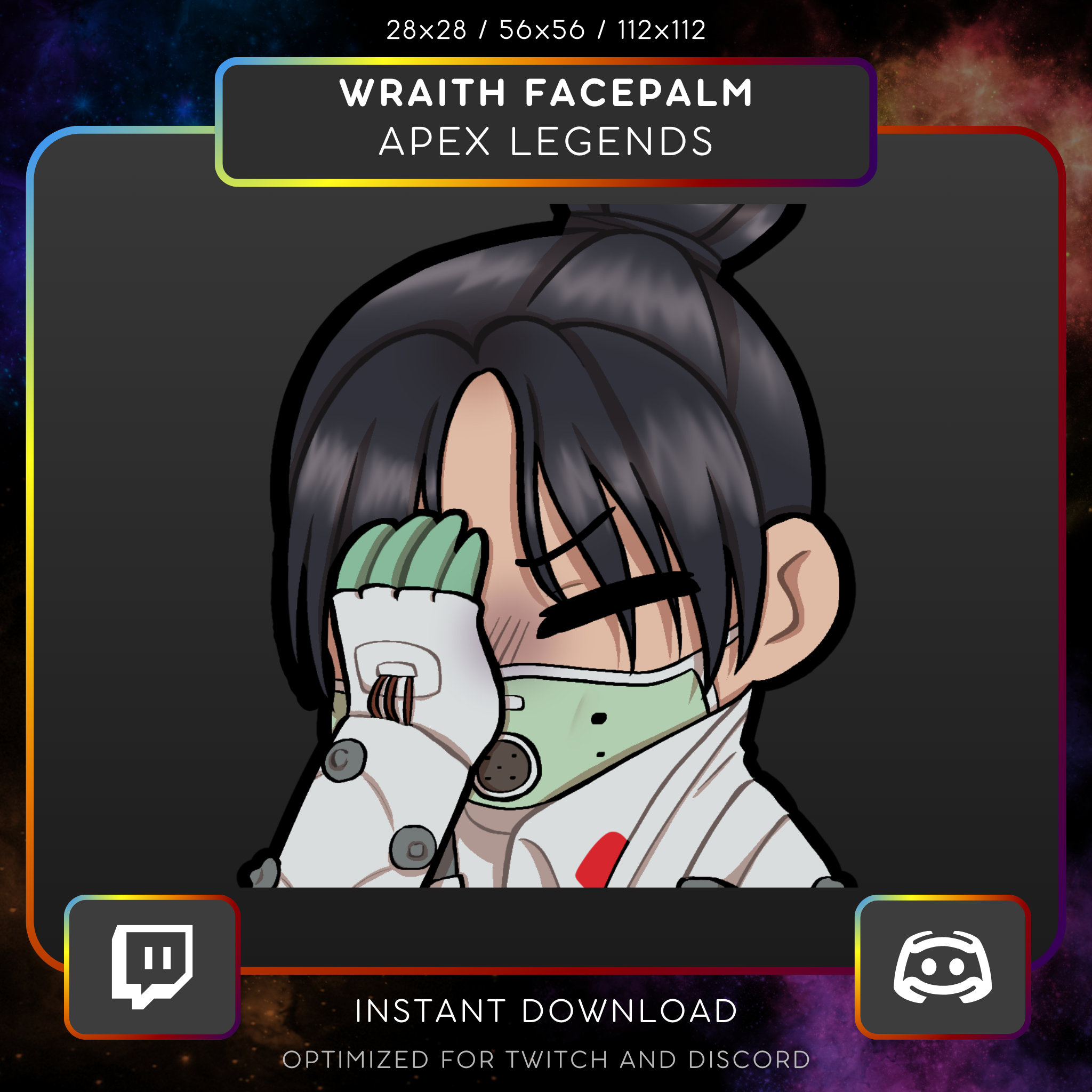 Apex Legends Emote Wraith Quarantine 722 Facepalm, Disappointed. Emote ...