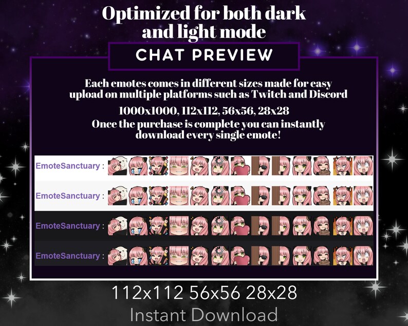 Spy X Family Anya Emote 12 Pack, Bundle for Twitch, Discord. Anime ...