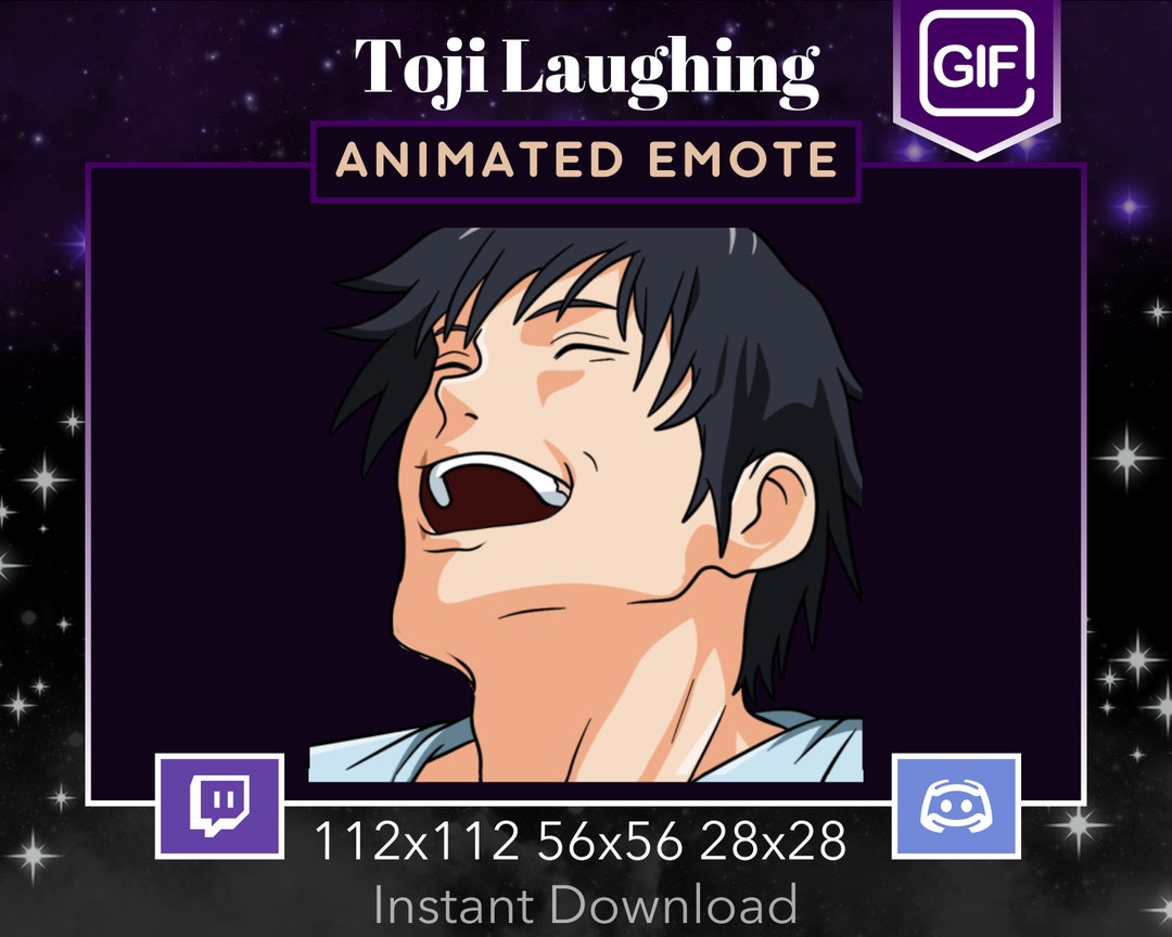 Animated Toji Laugh, LOL Emote for Twitch, Discord. Anime, Manga, JJK ...