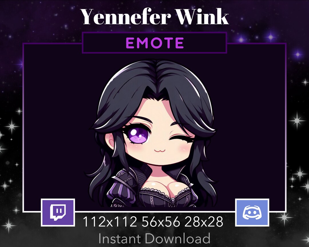 The Witcher Yennefer Wink, Winking, Flirty, Hot. Emote, Twitch, Discord ...