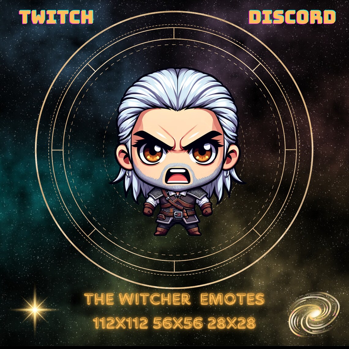 The Witcher Geralt Rage, Raging, Mad. EMOTE, EMOTES for Twitch, Discord ...