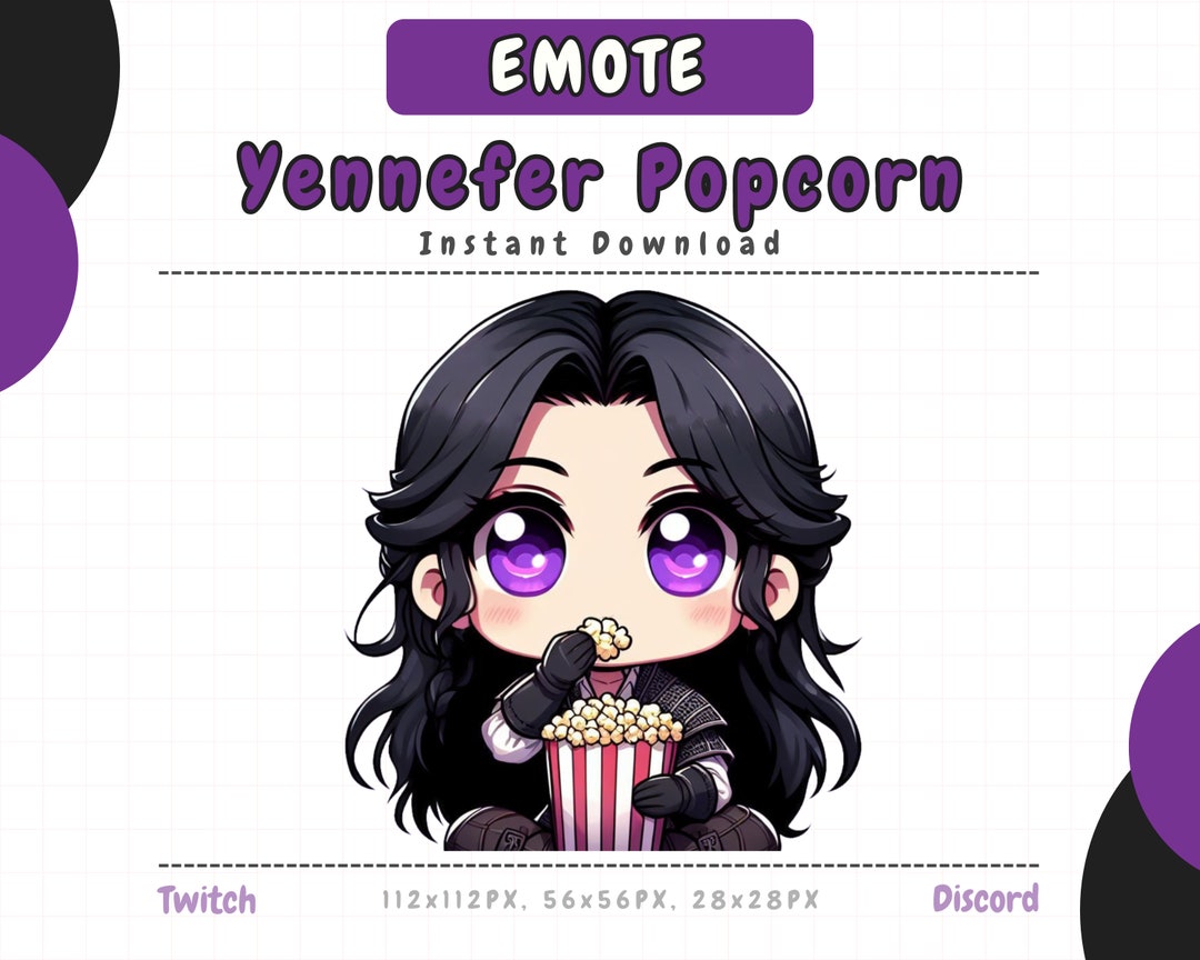 The Witcher Yennefer Eat, Eating Popcorn. Emote, Twitch, Discord ...