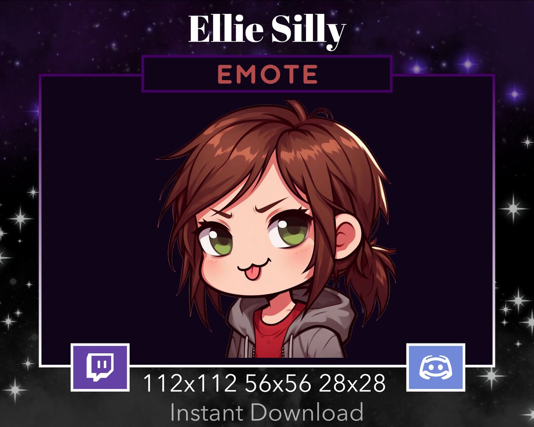 The Last of Us Ellie Silly, Tongue, . EMOTE, Twitch, Discord, Youtube ...