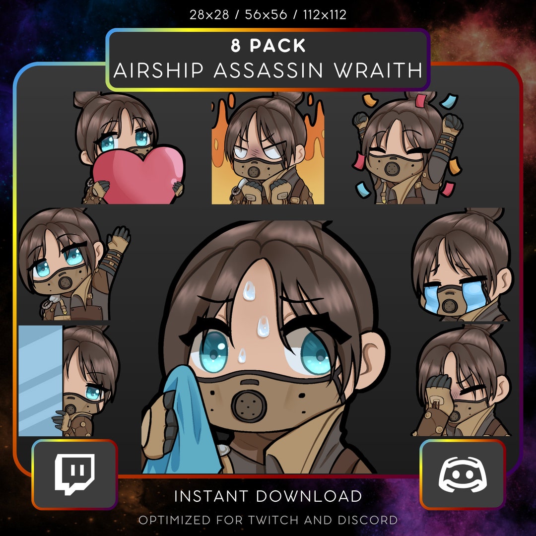Apex Legends Wraith Airship Assassin 8 Pack, Bundle. Emote, Twitch ...