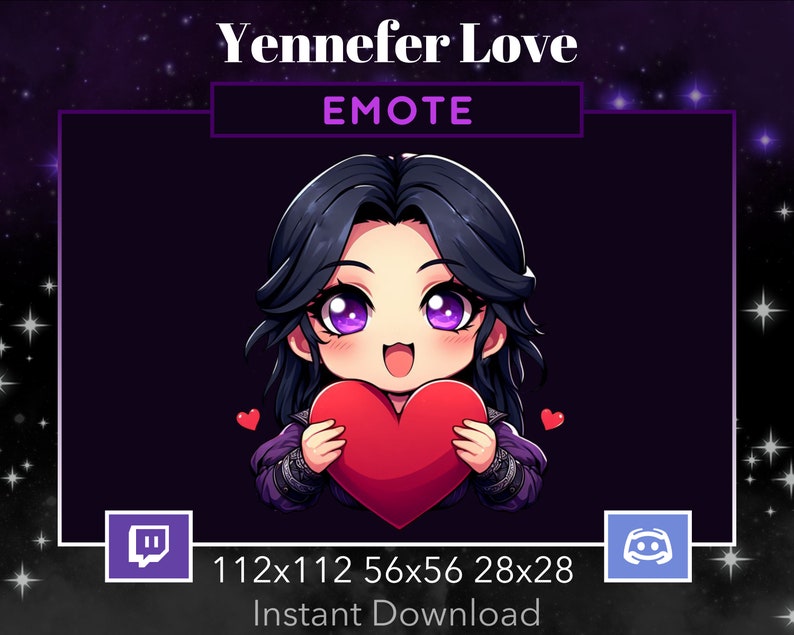 The Witcher Yennefer Holding a Heart, Love. Emote, Twitch, Discord ...