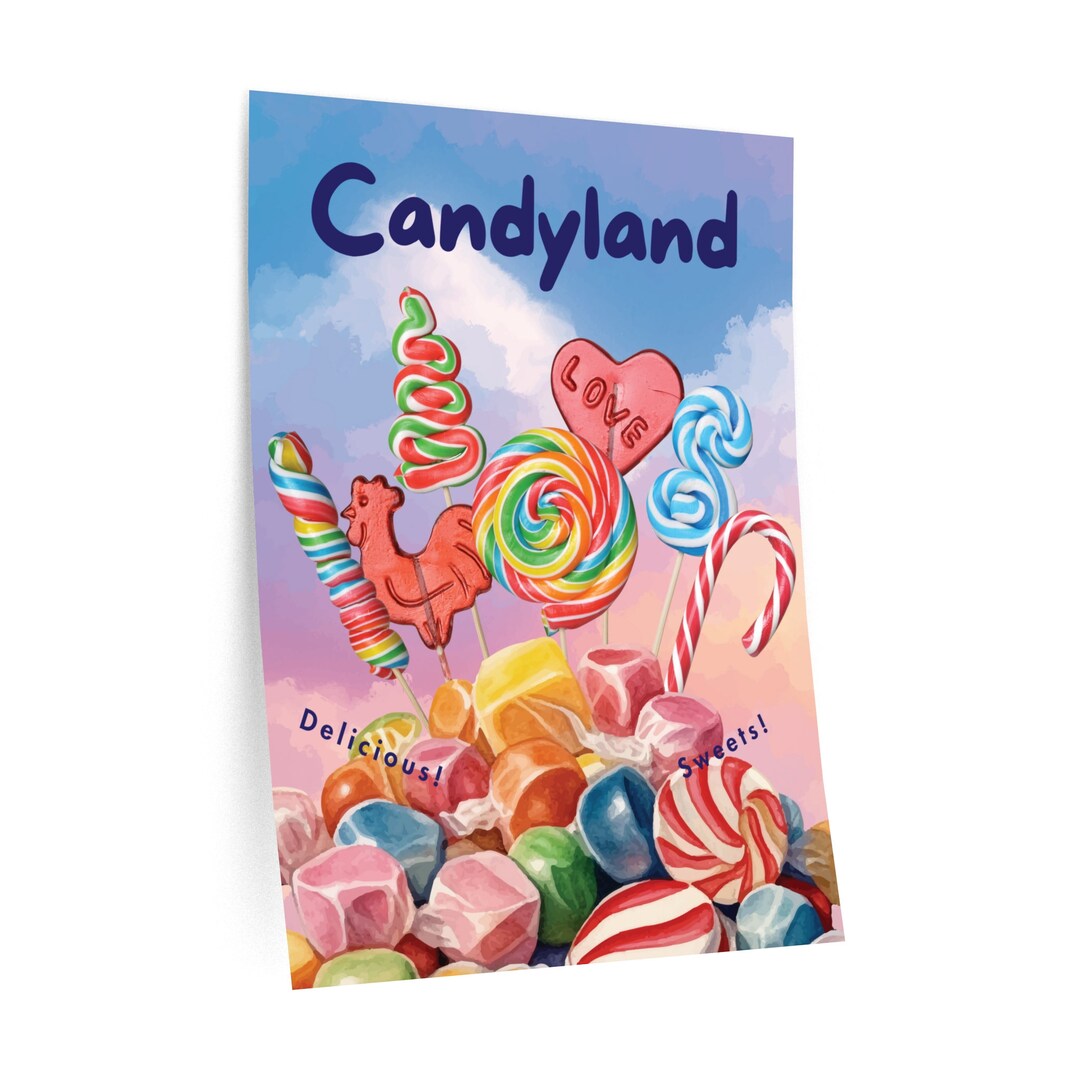 Candyland Wall Decals, Etsy Decals, Candyland Decor, Candyland Backdrop ...
