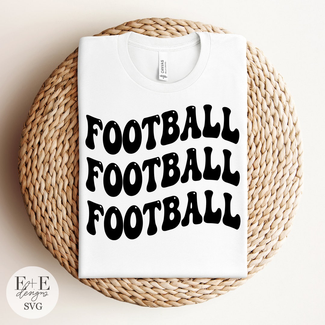 Football Wavy Retro - Retro Style - SVG PNG Cutting Machine File ...