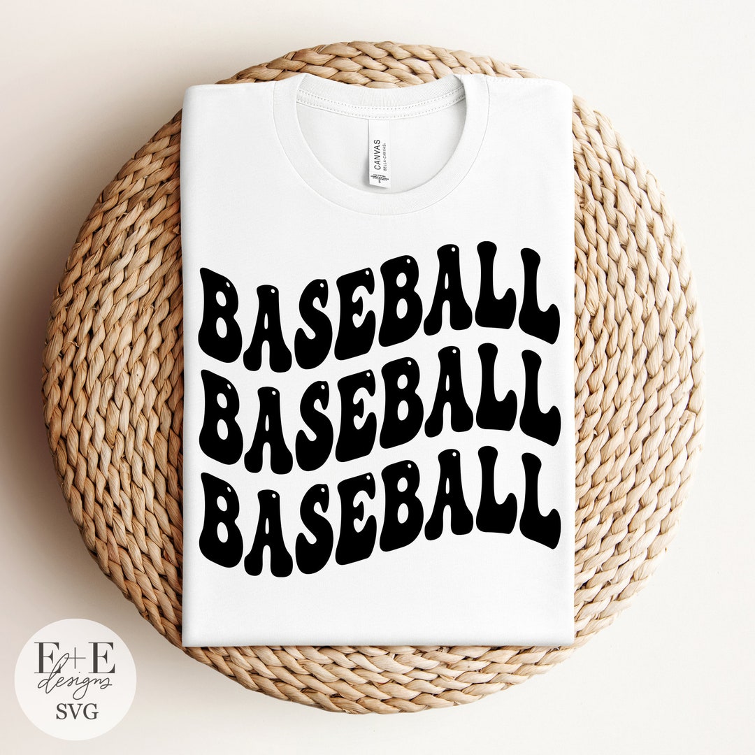 Baseball Wavy Retro - Retro Style - SVG PNG Cutting Machine File ...