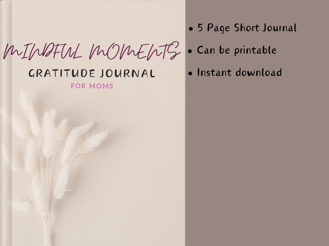 Motherhood Mindfulness Gratitude Journal, Printable Motherhood ...