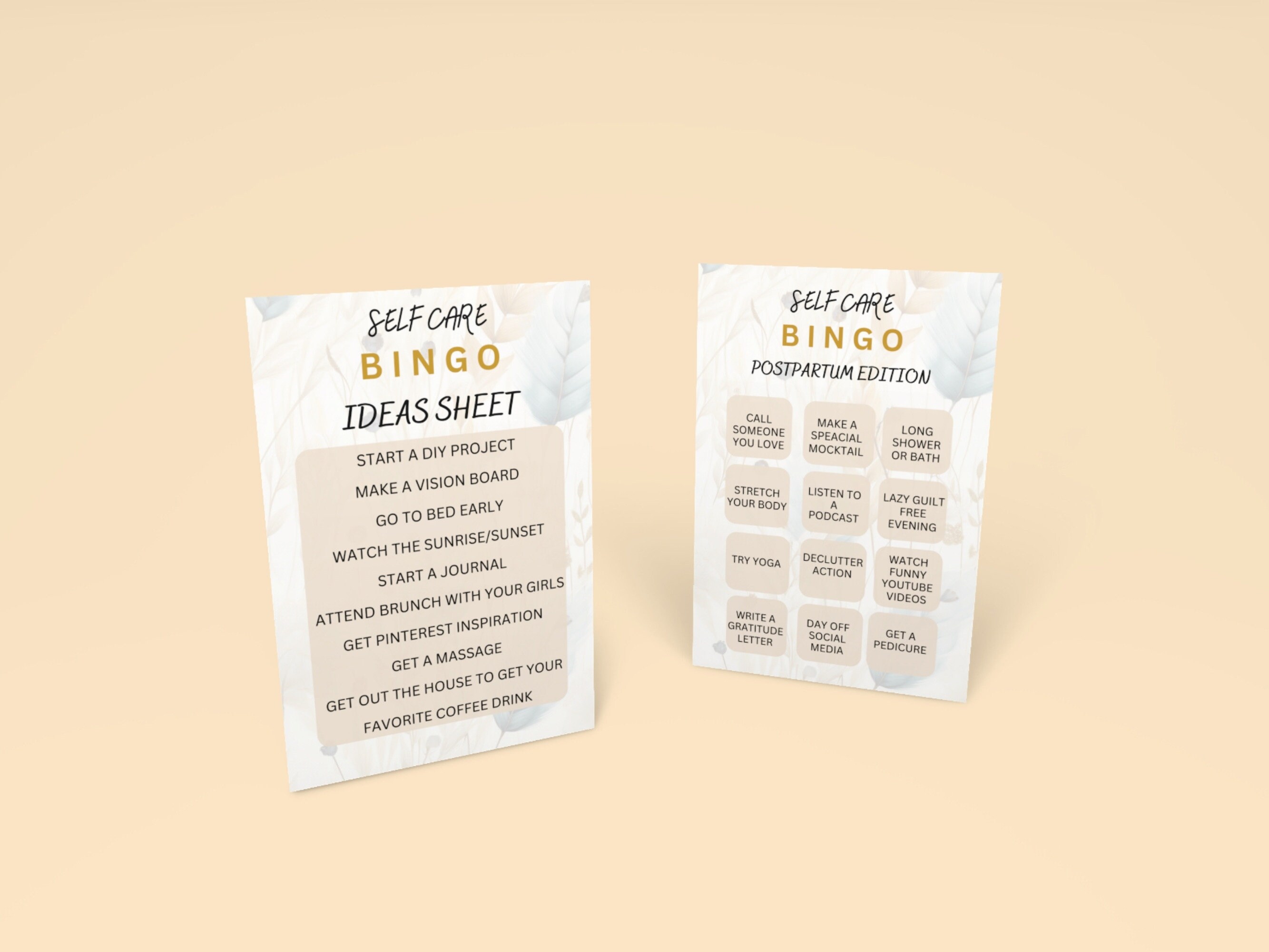 Printable Self-care Postpartum Bingo, Postpartum Gift, Mother’s Day ...