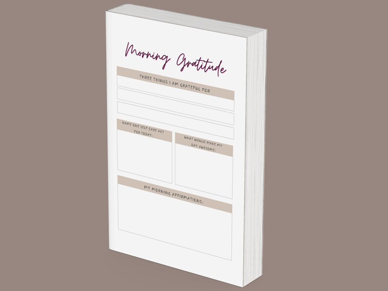 Motherhood Mindfulness Gratitude Journal, Printable Motherhood ...