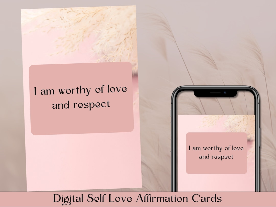 25 Self Love Digital Affirmation Cards, Inspirational, Daily ...