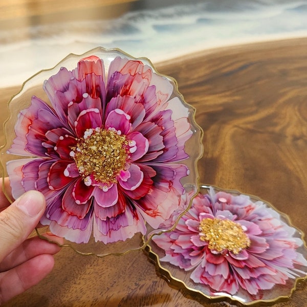 Resin Flower Coaster - Etsy