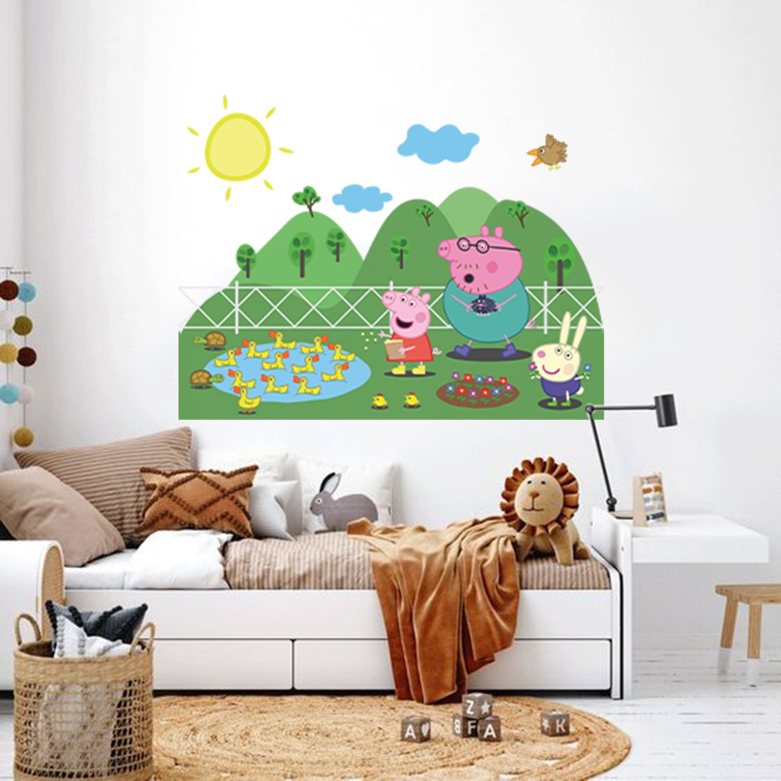 Peppa Pig Wall Decal Peppa Pig Wall Art Animal Wall Sticker Peppa ...