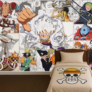 One Piece Wallpaper Japan Anime Wall Decal Japanese Manga Wall Sticker ...
