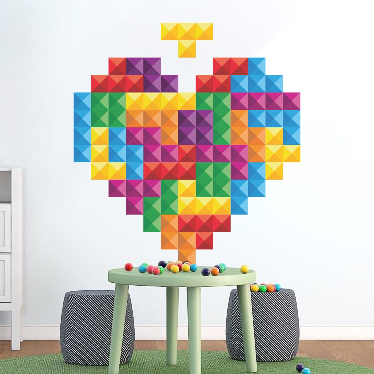 Tetris Wall Decal Puzzle Wall Sticker Puzzle Video Game Wallpaper ...