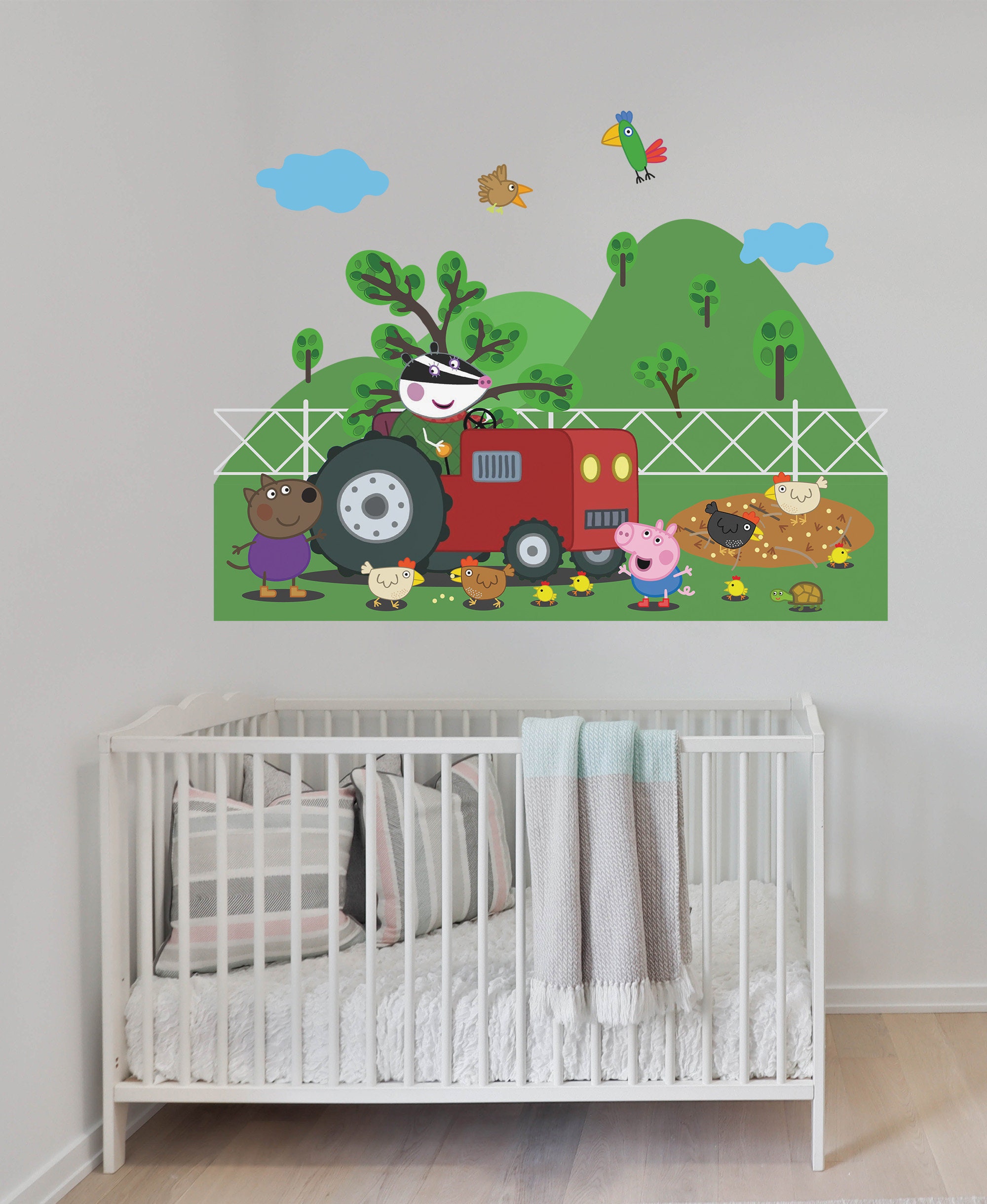 Peppa Pig Wall Decal Peppa Pig Wall Art Animal Wall Sticker Peppa ...