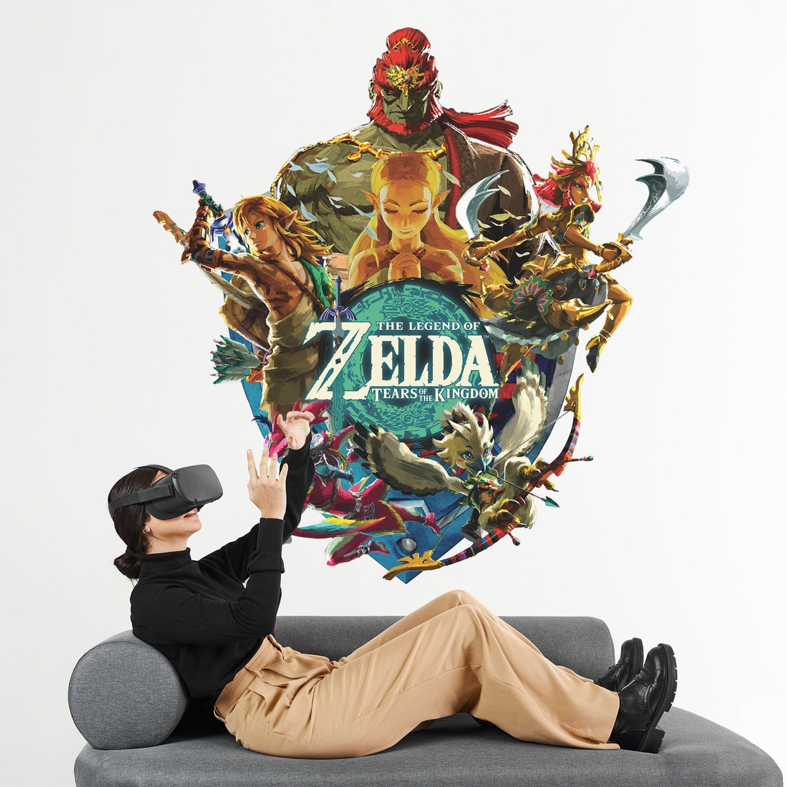 Princess Zelda Wall Decal the Legend of Zelda Wall Art Game Wallpaper ...