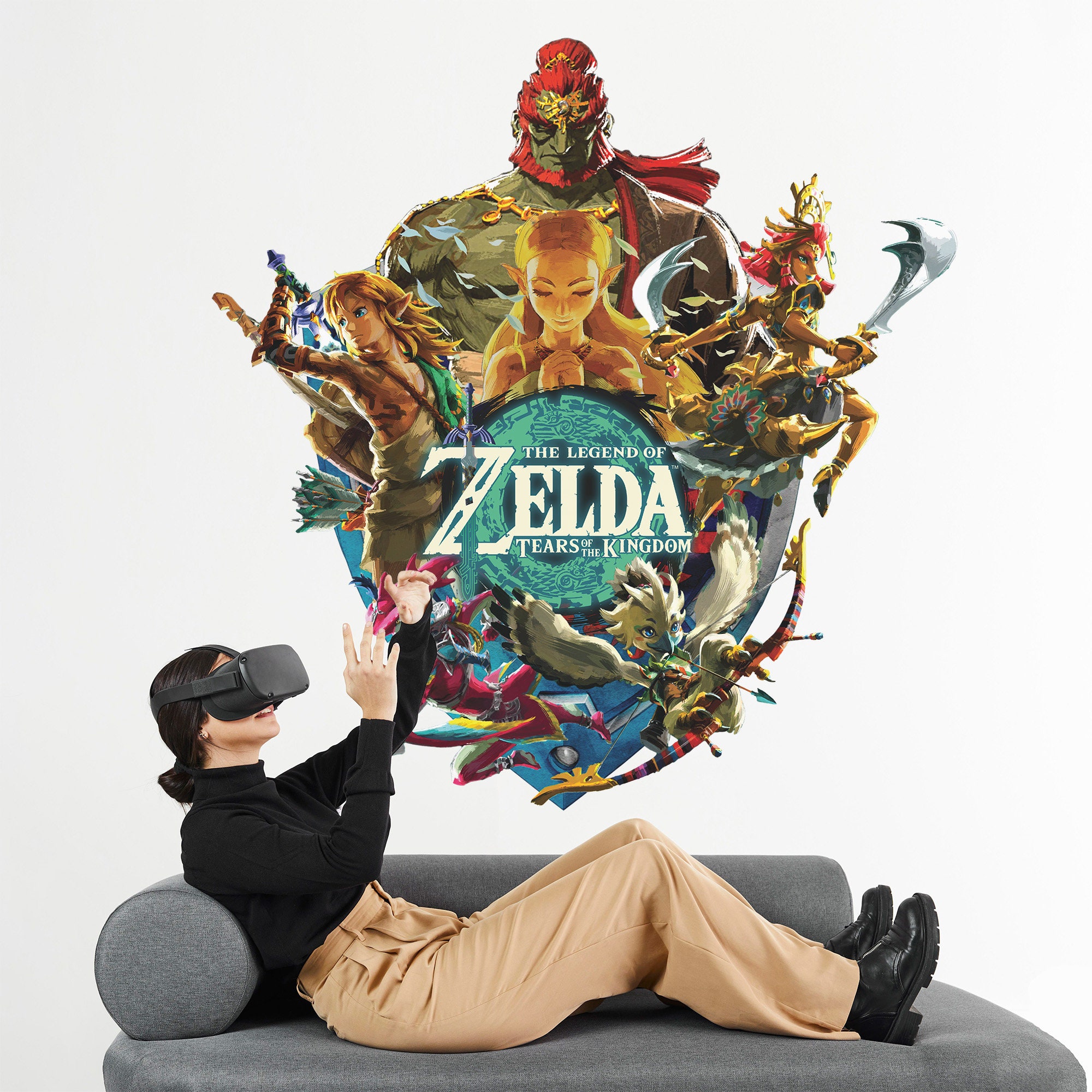Princess Zelda Wall Decal the Legend of Zelda Wall Art Game Wallpaper ...