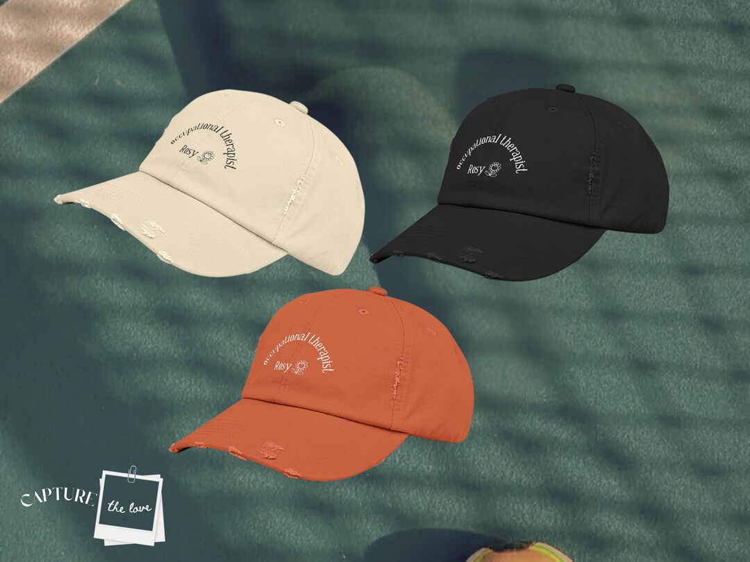 Personalized Occupational Therapist Cap Vintage Distressed Cotton Twill ...