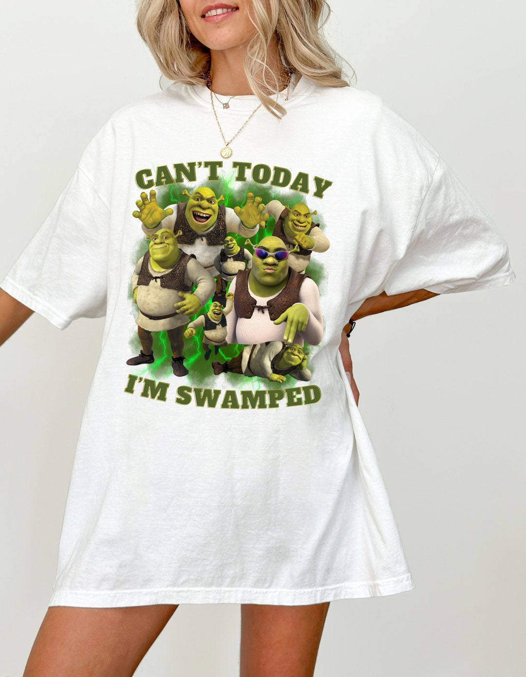 Shrek Can't Today I'm Swamped Shirt, Shrek Shirt, Funny Shrek Trending ...