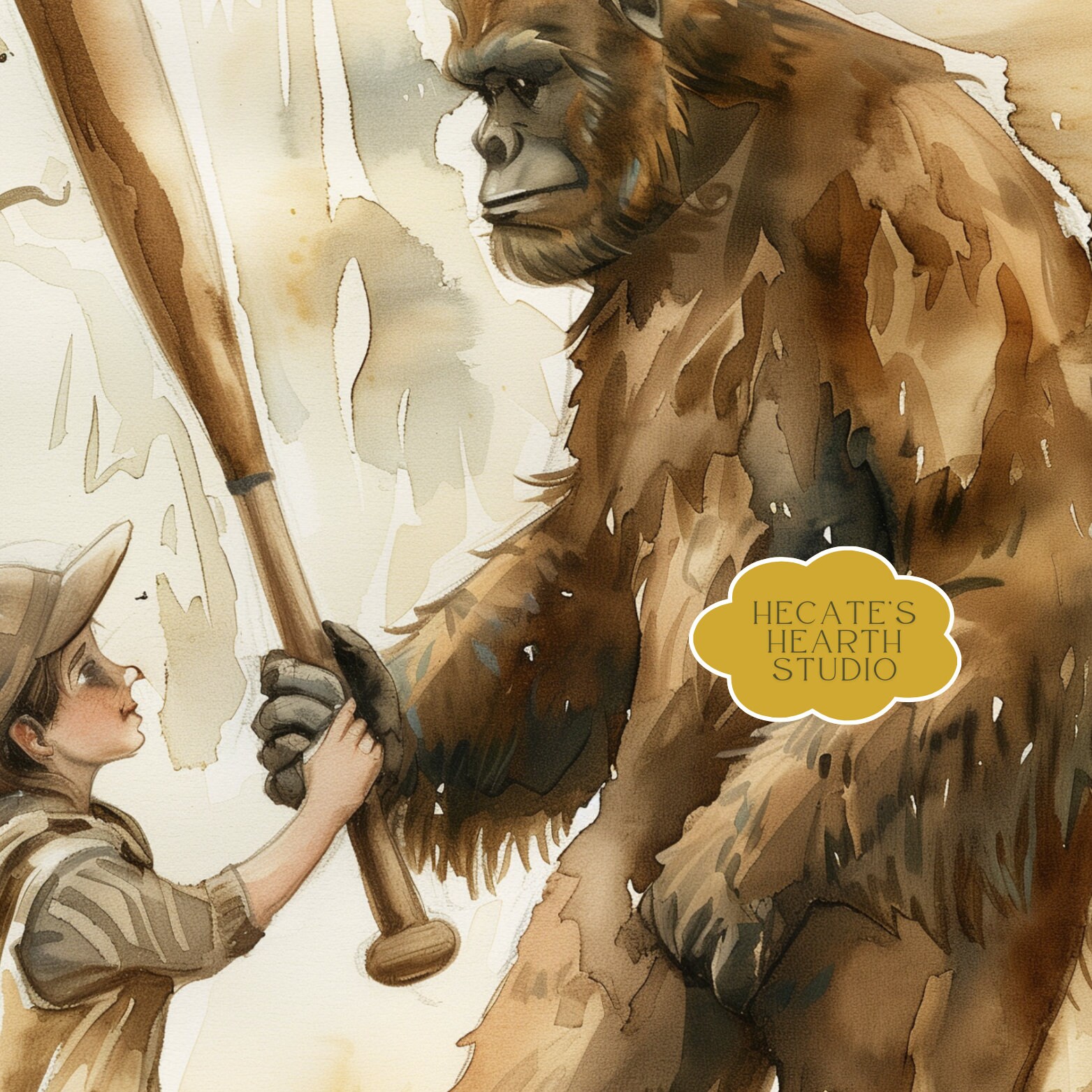 Father's Day Card | Bigfoot Father | Father and Son Baseball ...