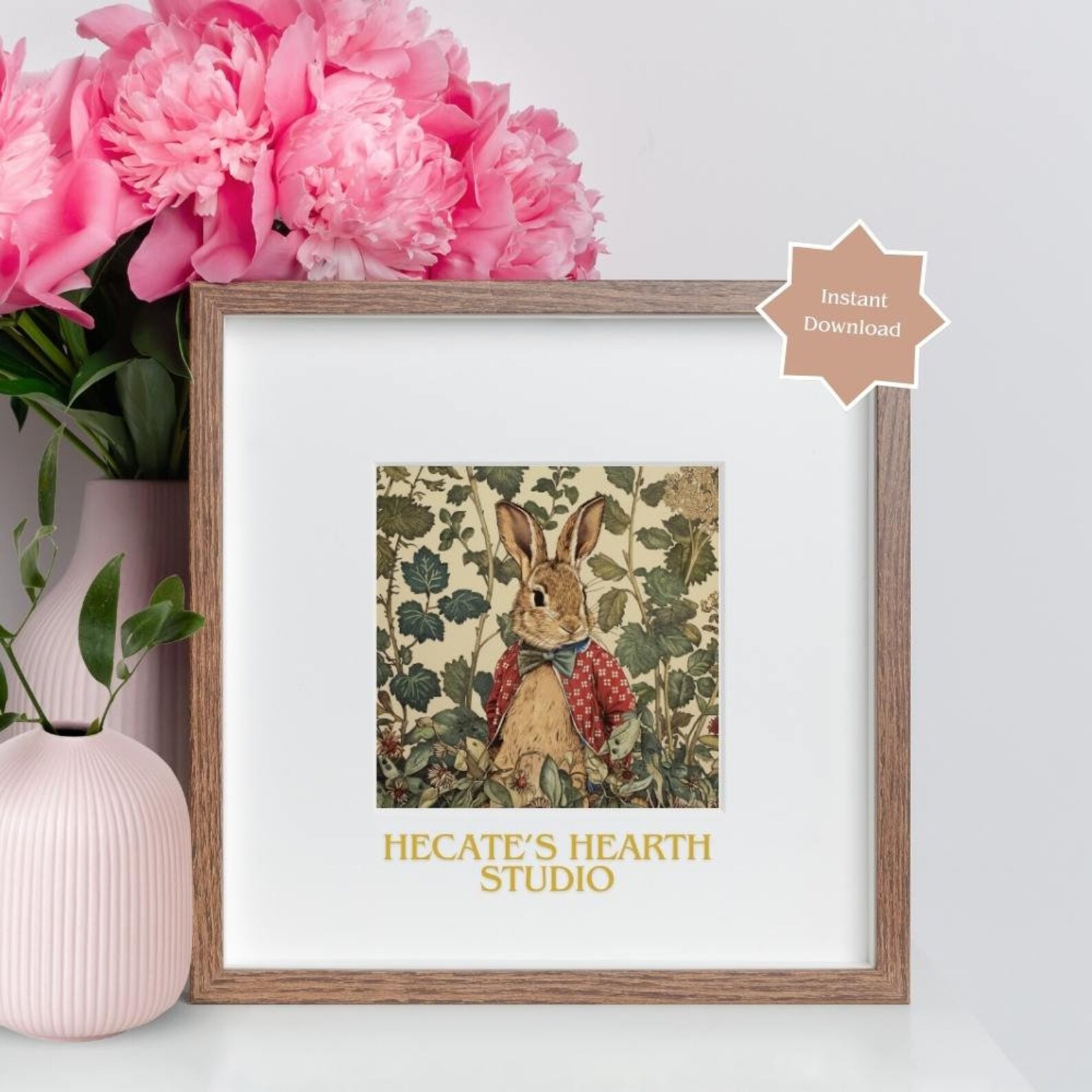 Beatrix Potter Inspired | Bunny Art | DOWNLOADABLE ART | William Morris ...