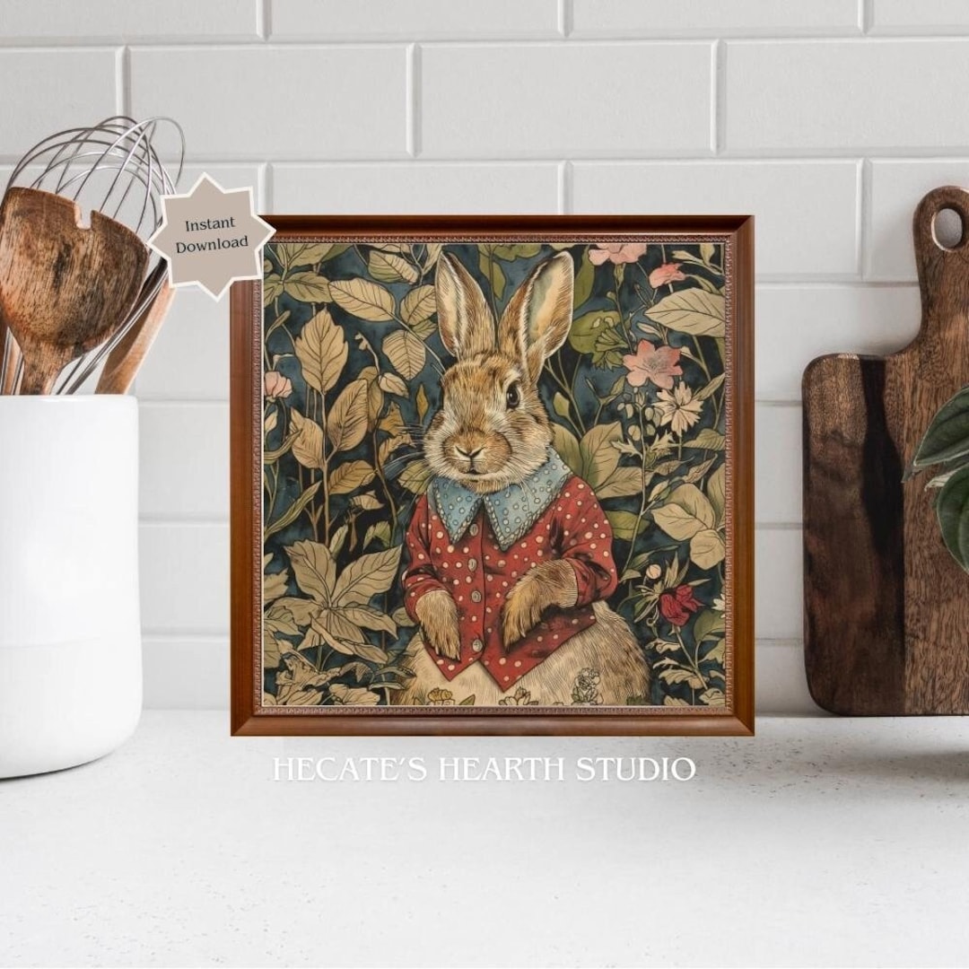 Beatrix Potter Inspired | Bunny Botanical | DOWNLOADABLE ART | Vintage ...