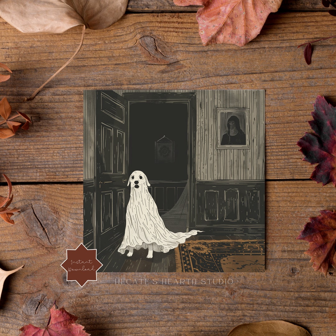 Cute Ghost Dog | Halloween Decor | Dog Memorial Gift | Spooky Season ...