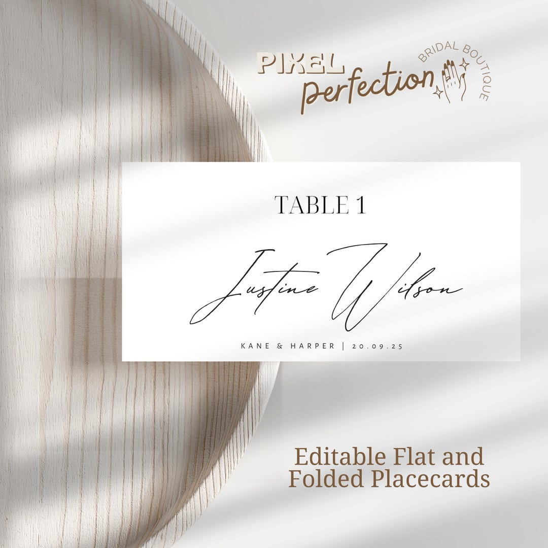 Homemade Modern | Wedding Event Placecards Template | Printable ...