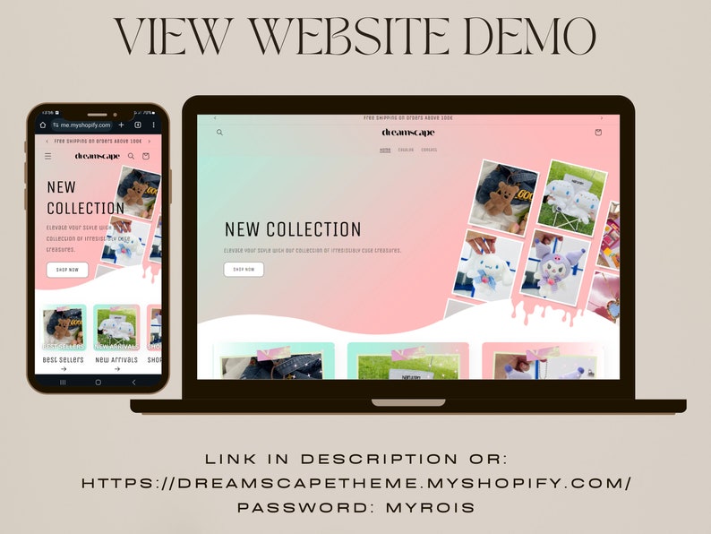 Cute Aesthetic Shopify Theme for Kawaii Stores Shopify Theme Template ...