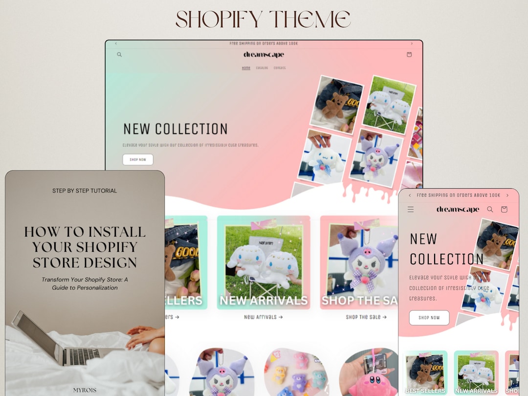 Cute Aesthetic Shopify Theme for Kawaii Stores Shopify Theme Template ...