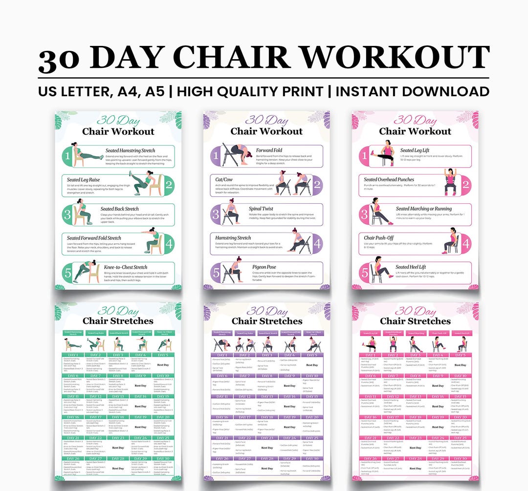 Chair Yoga Workout Exercise Plan | Easy-to-follow, Beginner-friendly ...