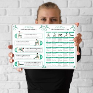 30-day Chair Workout Plan PDF | Printable Seated Fitness Routine ...