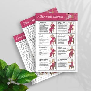 Chair Yoga Exercise Guide for Seniors, Wheelchair Users, Nursing Home Balance Stability, 30day ...