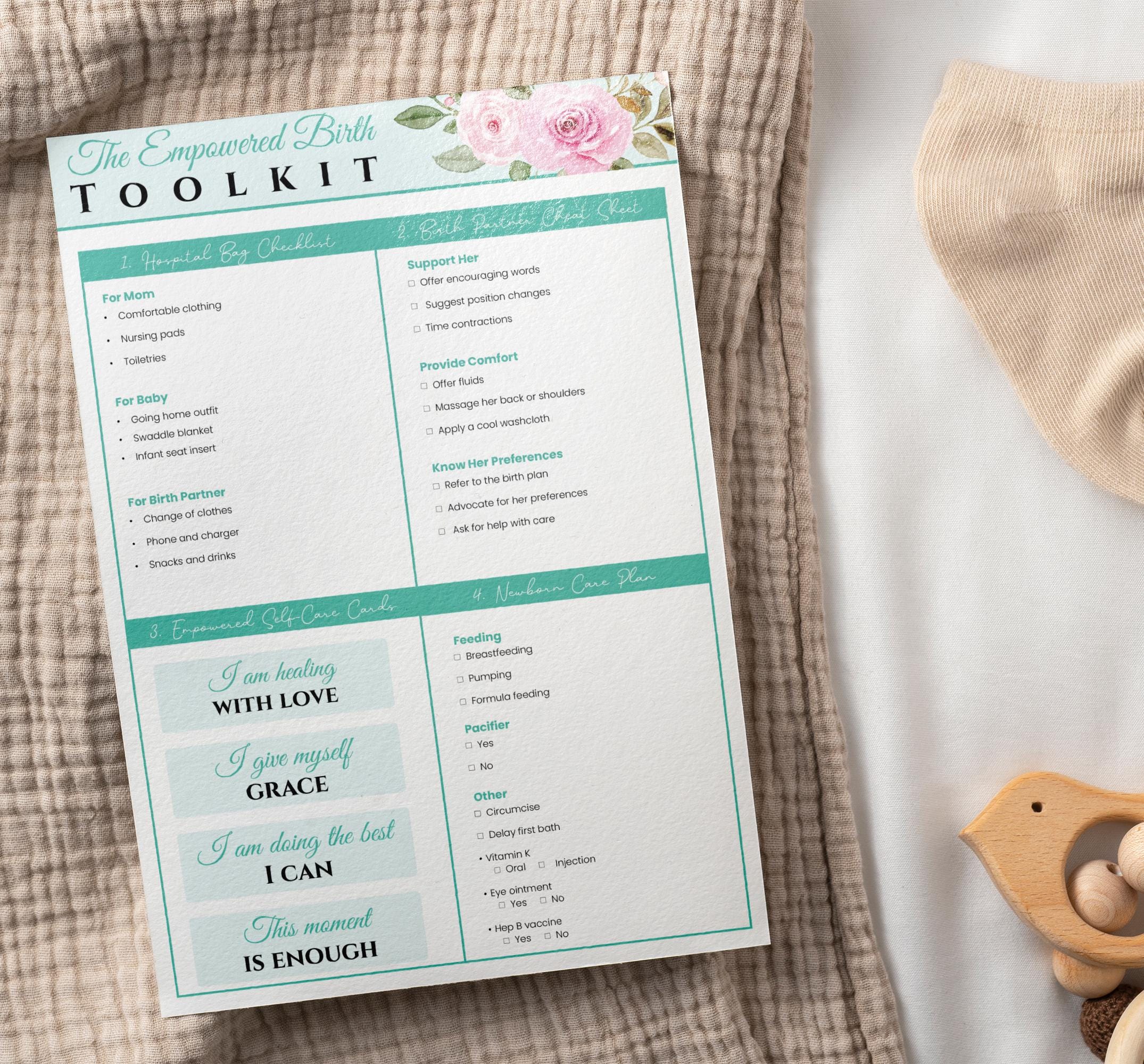 Birth Plan Template Printable PDF | Comprehensive Labor & Delivery ...