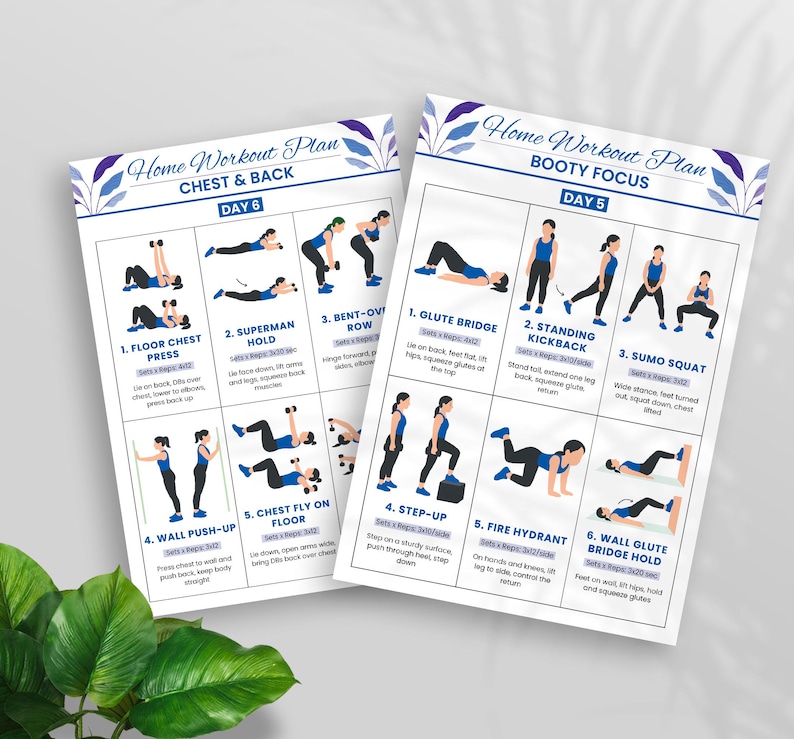 Home Workout Split Plan | 6-day Strength Program With Dumbbells ...