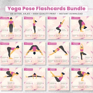 Yoga Pose Cards: 50 Printable Flashcards With Flows (PDF Download) - Etsy