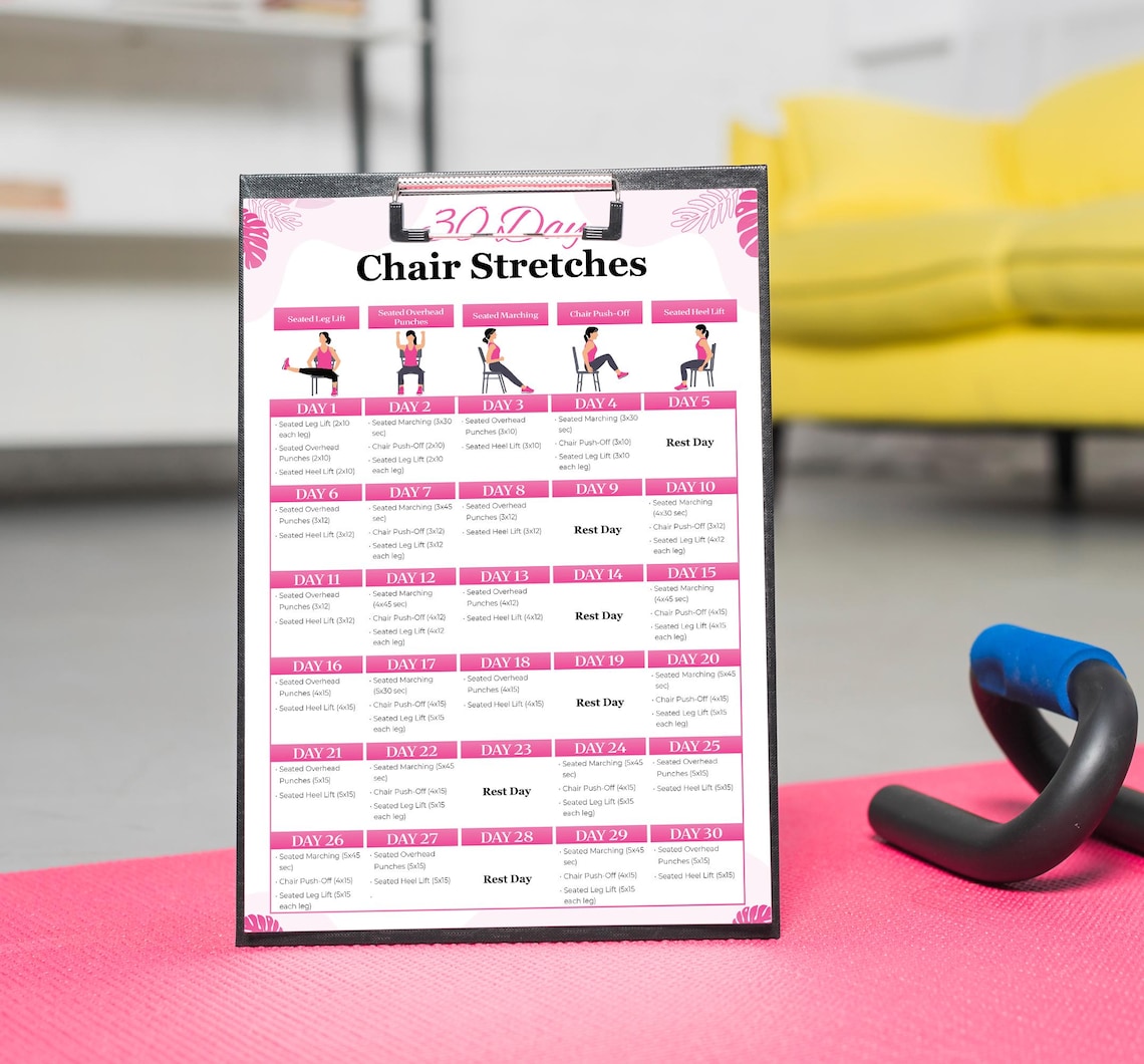 Chair Yoga Workout Exercise Plan | Easy-to-follow, Beginner-friendly ...