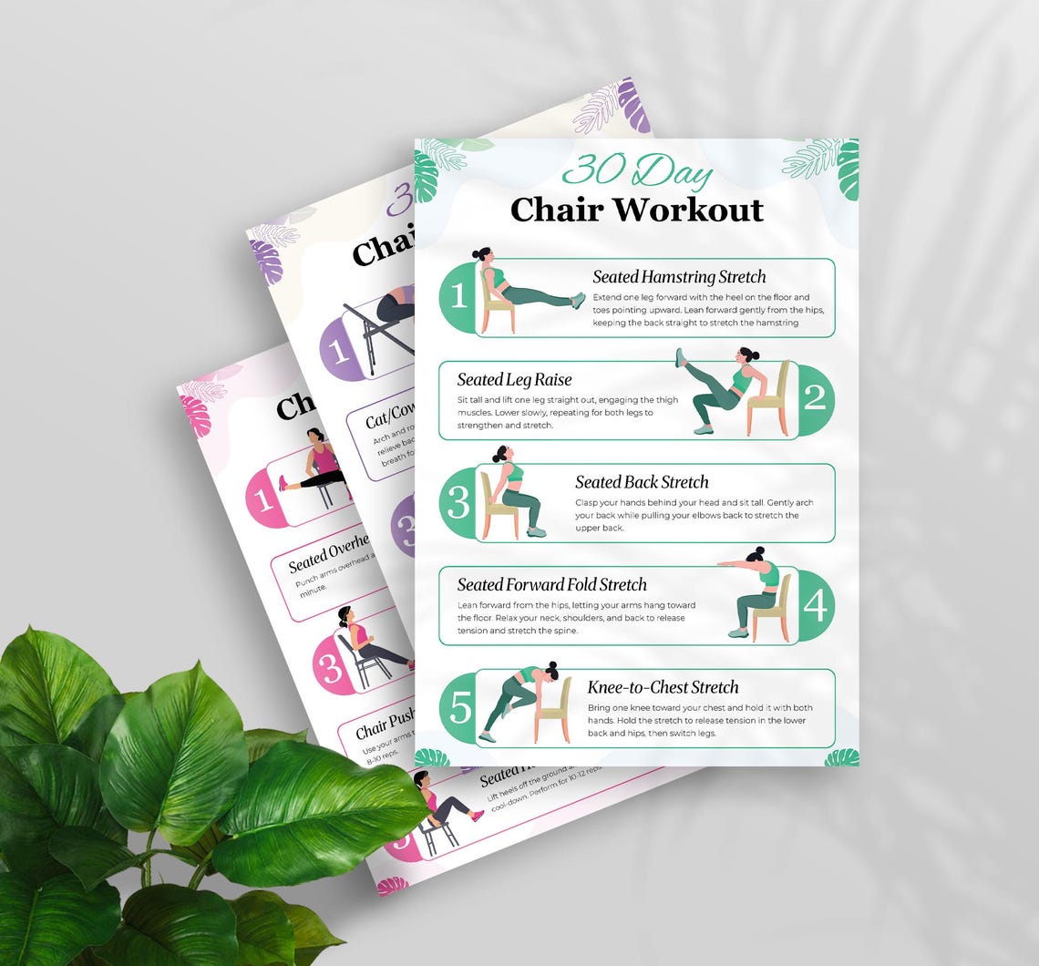Chair Yoga Workout Exercise Plan | Easy-to-follow, Beginner-friendly ...