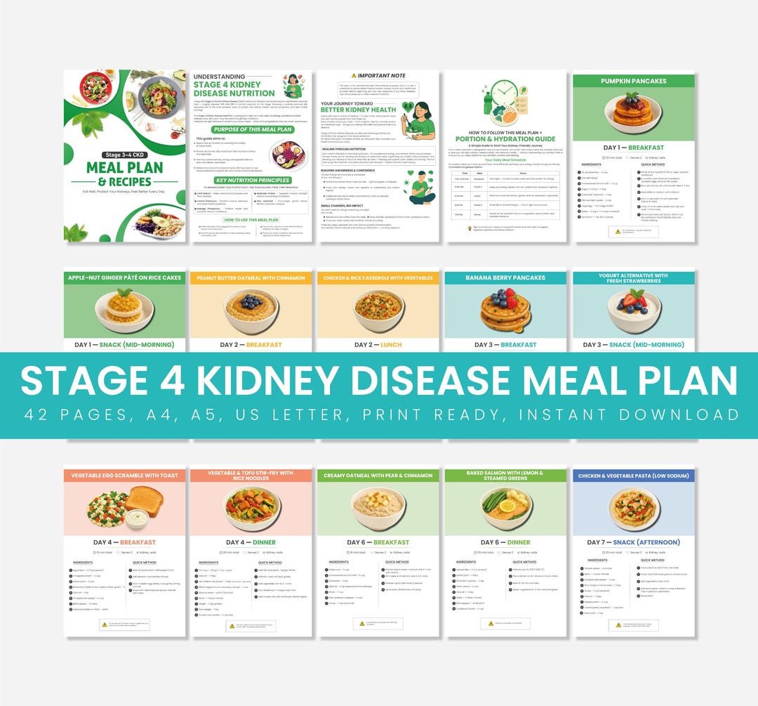 Stage 4 Kidney Diet Meal Plan, Kidney Disease Food List & Renal Diet ...
