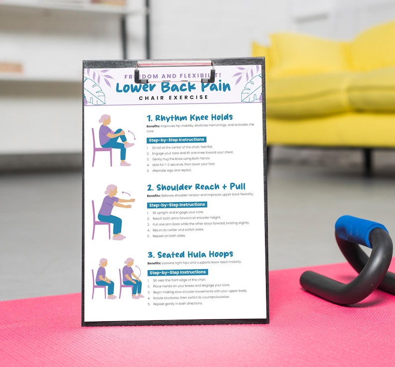 Chair Exercise for Lower Back Pain, Chair Yoga for Seniors, Seated Back ...