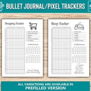 2025 Bullet Journal Trackers, Undated, Yearly Trackers Bundle, BUJO ...
